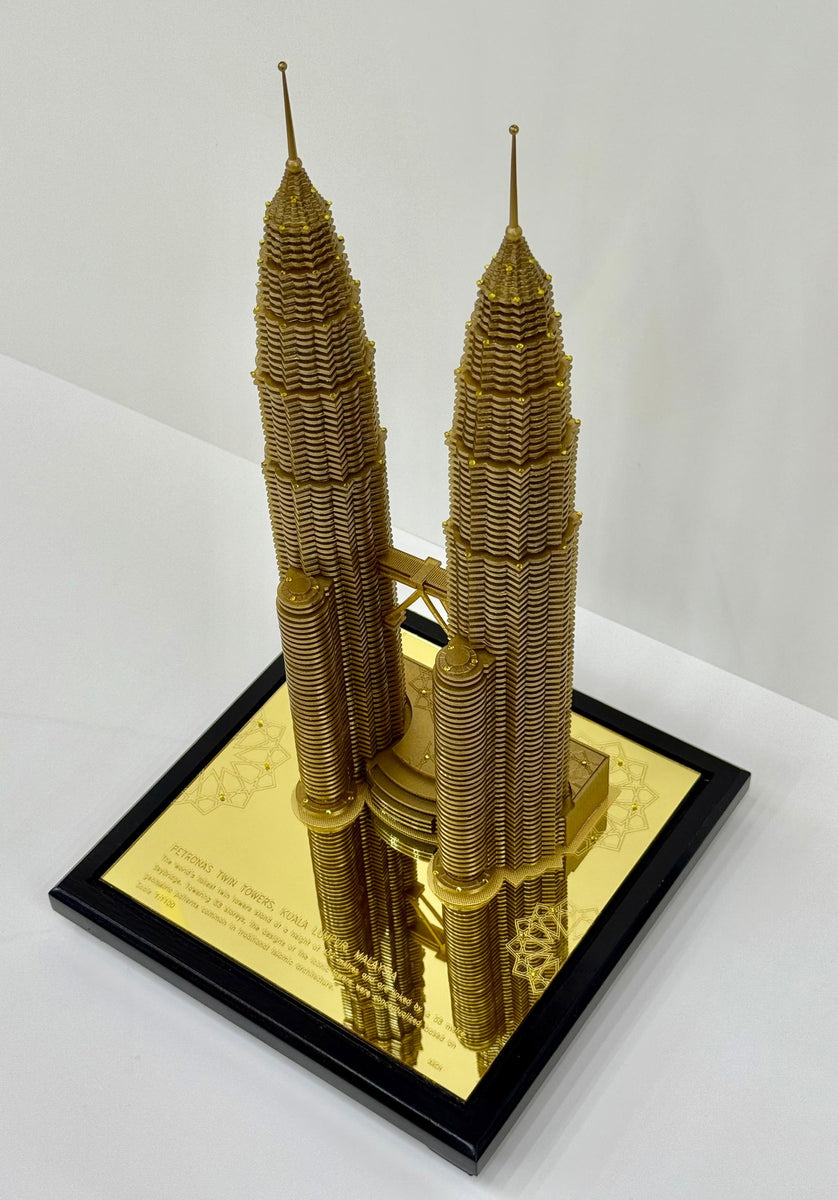 3D Miniatures - Petronas Twin Towers, Kuala Lumpur.* (Gold Color ...
